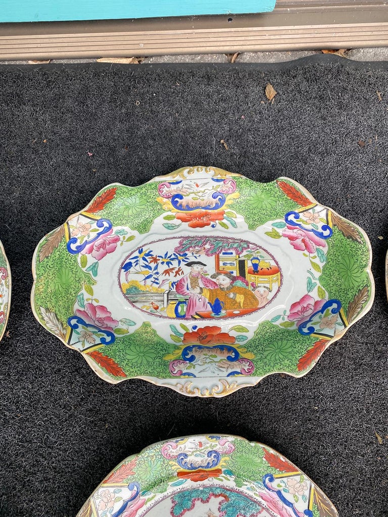 Set of 8 Early 19th Century English Mason's Enameled Ironstone China in ...