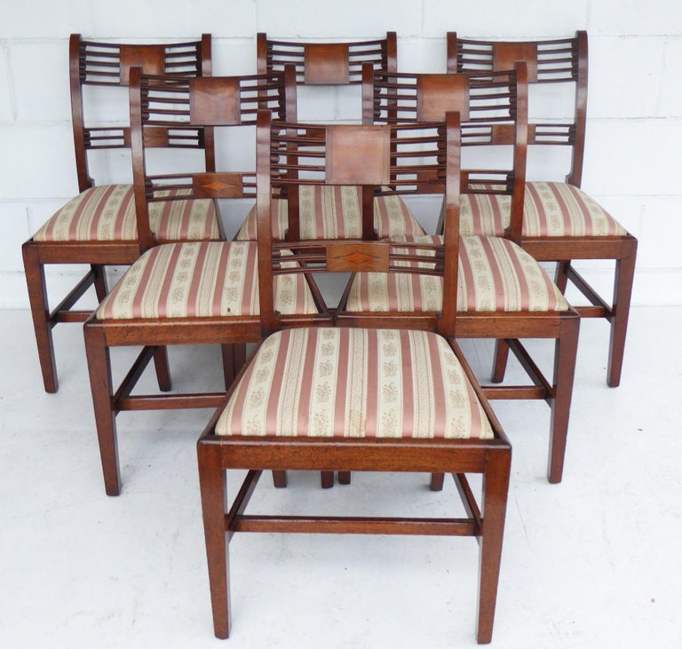 Set of 8 George III Mahogany Dining Chairs For Sale at 1stDibs