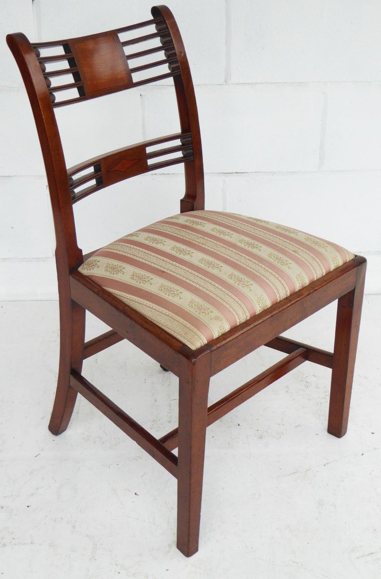 Set of 8 George III Mahogany Dining Chairs For Sale at 1stDibs