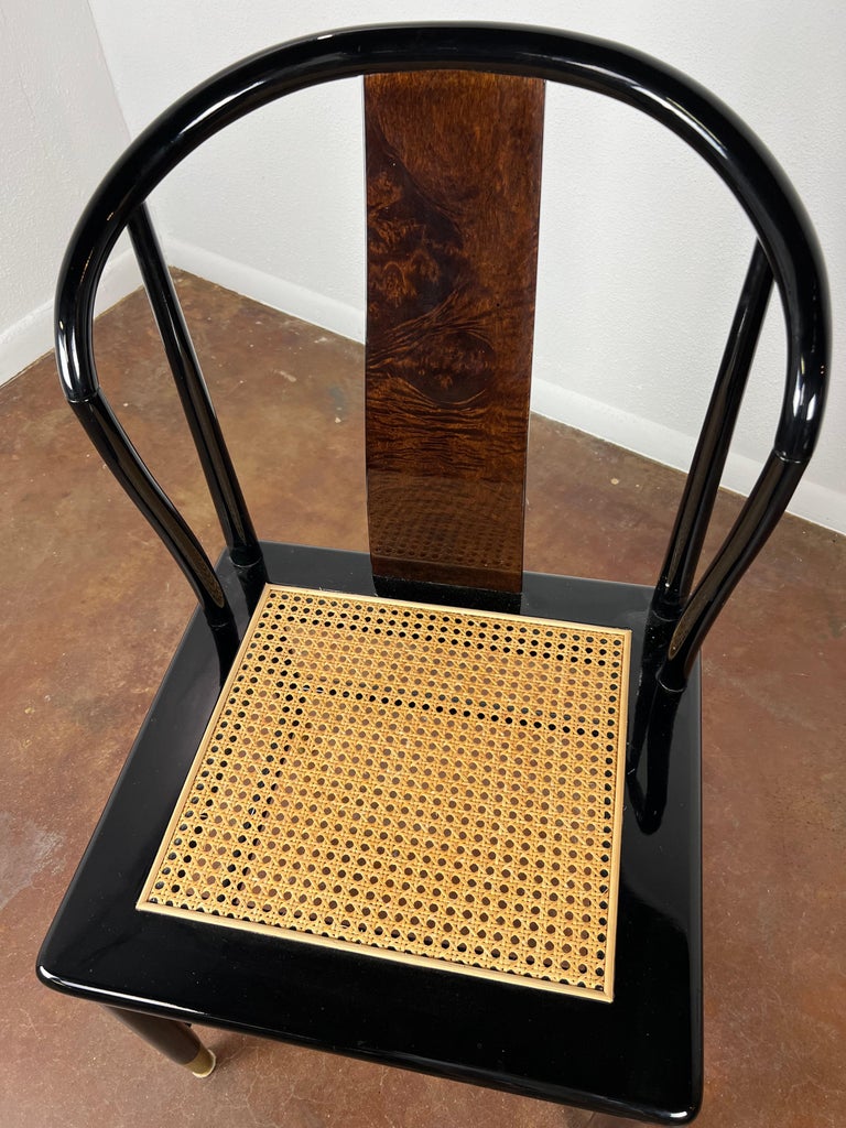 Set of 8 Henredon Scene Three Lacquered Dining Chairs at 1stDibs