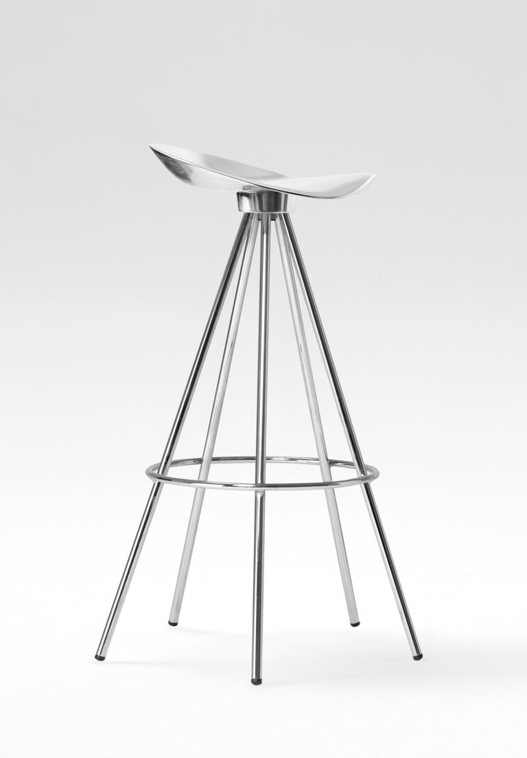 Set of 8 High Jamaica Bar Stool Aluminium Seat and Chromed Steel by ...
