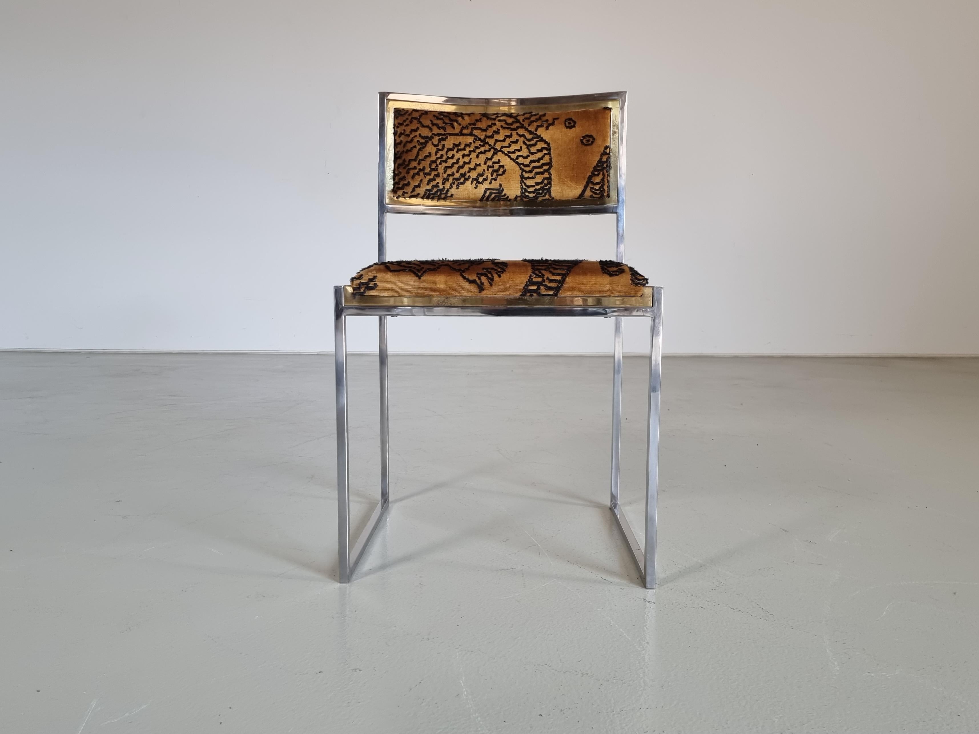 Set of 8 Hollywood Regency Dining Chairs in the Style of Willy Rizzo ...