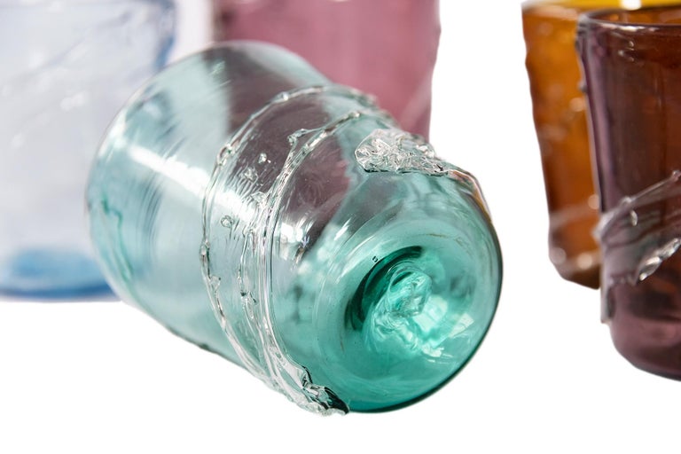 Set of 8 Italian Handmade Murano Glasses For Sale at 1stDibs