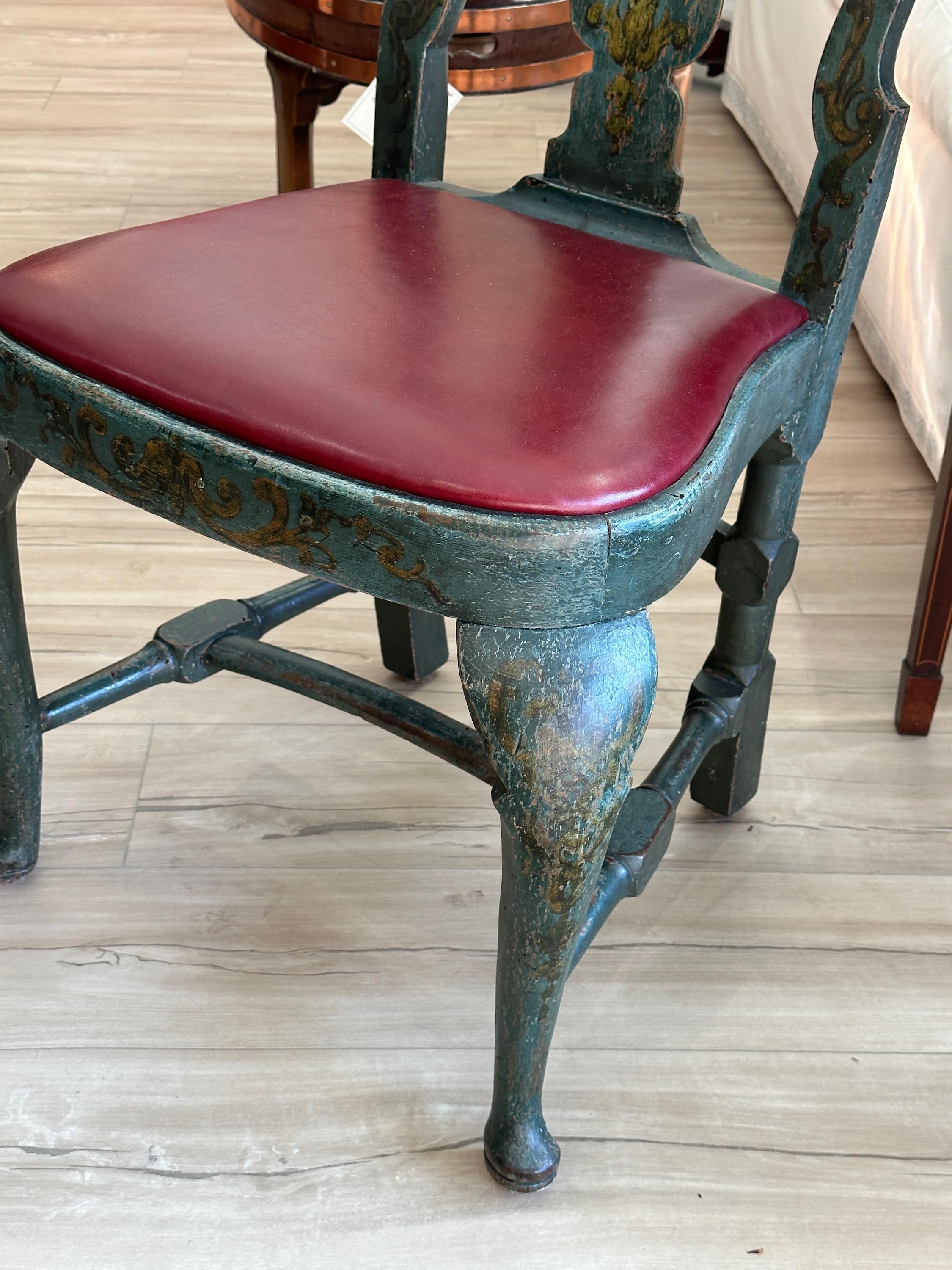 Set of 8 Late 18th Century Venetian Paint Decorated Dining Chairs For ...