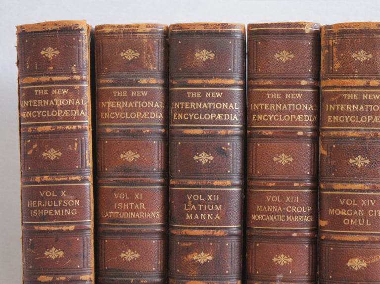 Set of 8 Leather Bound Encyclopedia at 1stDibs | leather bound ...