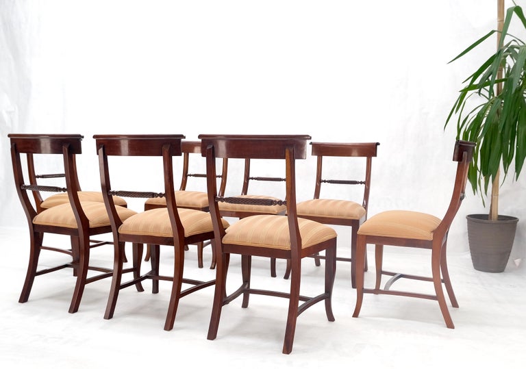 Set of 8 Mahogany Federal Style Dining Chairs For Sale at 1stDibs