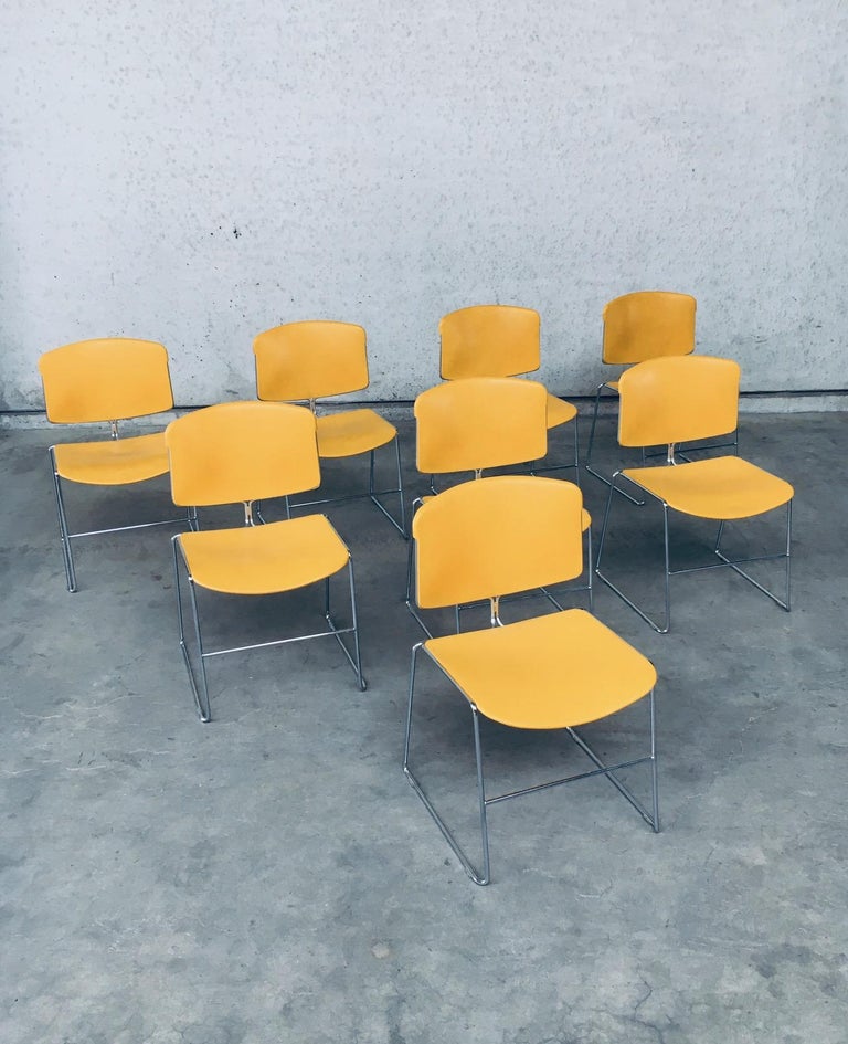 Set of 8 Max Stacker Conference / Office Chairs by Steelcase Strafor ...