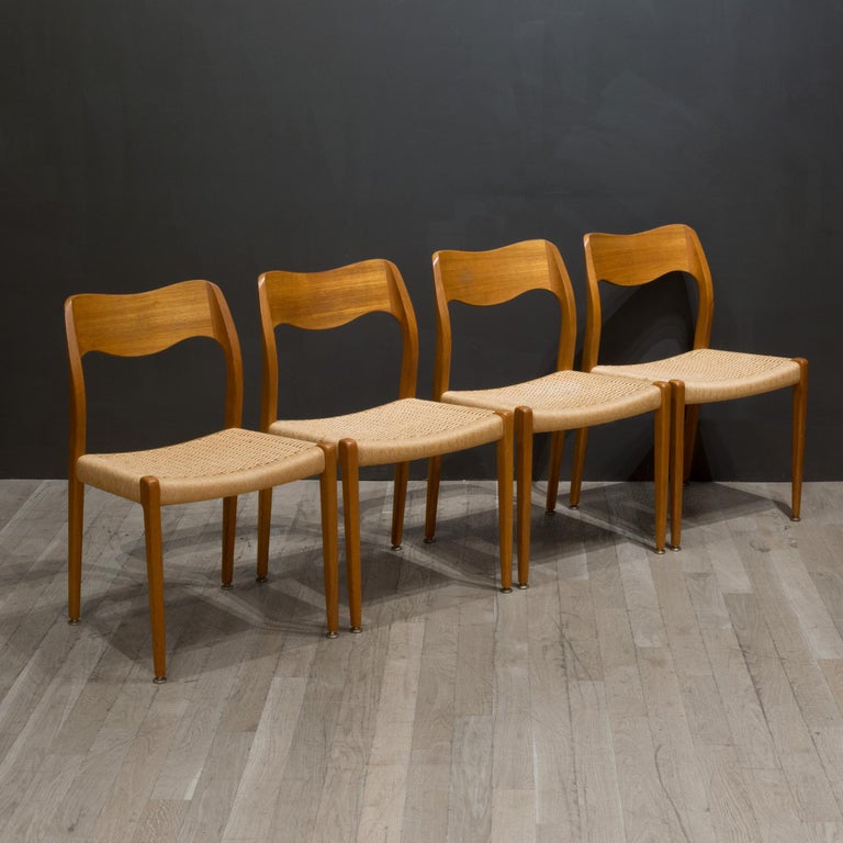 Set of 8 Mid-Century Arne Hovmand-Olsen Dining Chairs C.1960 at 1stDibs