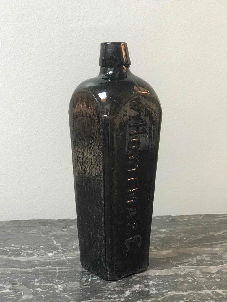 Set of 8 Multi-Color Gin Glass Bottles from Mid-Century Germany at 1stDibs