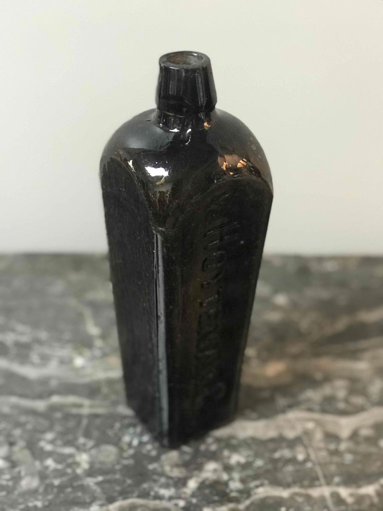 Set of 8 Multi-Color Gin Glass Bottles from Mid-Century Germany at 1stDibs