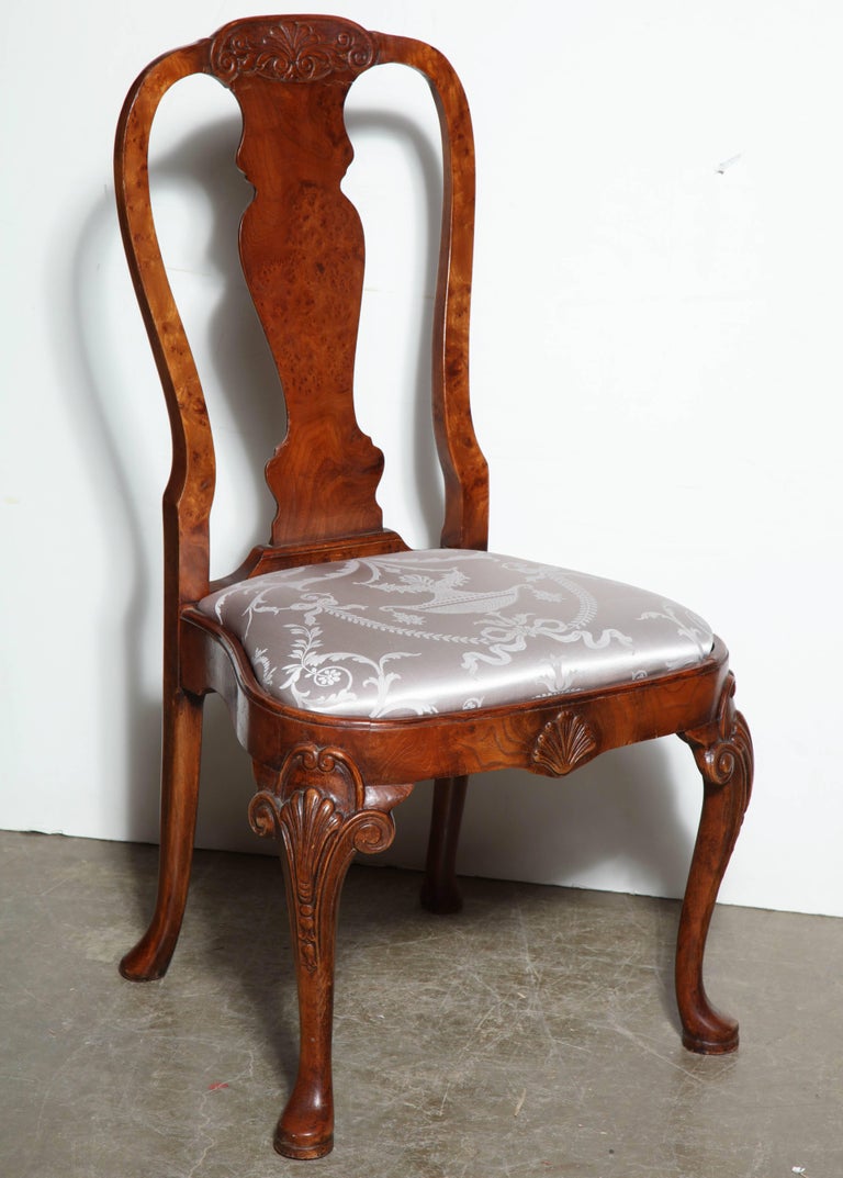 Set of Eight Queen Anne Style Dining Chairs at 1stDibs