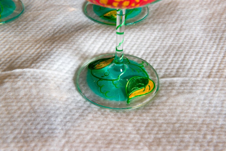 Set of 8 Red Wine Wine Frog Glasses For Sale at 1stDibs
