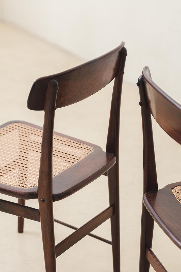 Set of 8 Rosewood ‘Lucio' Chairs, Sergio Rodrigues, 1956, Brazilian ...