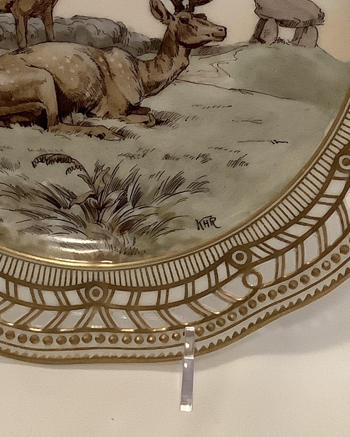 Set of 8 Royal Copenhagen Flora Danica Unique Game Plate by Karl Hansen ...