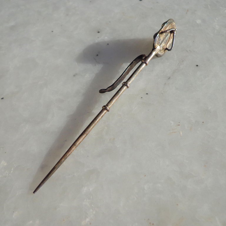 Set of 8 Sterling Silver Oriental Themed Hair Pins by Spritzer Fuhrmann ...