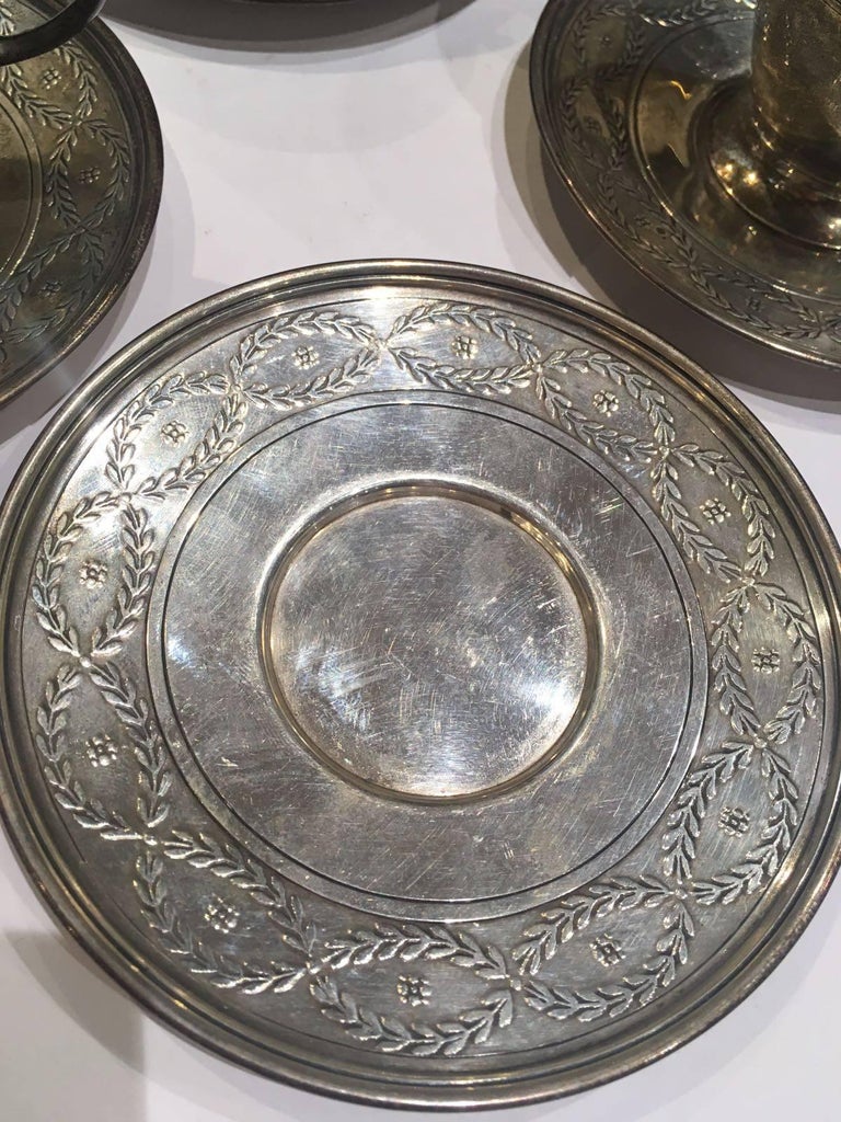 Set of Eight Sterling Silver Tiffany, Lenox Porcelain and Accompanying ...