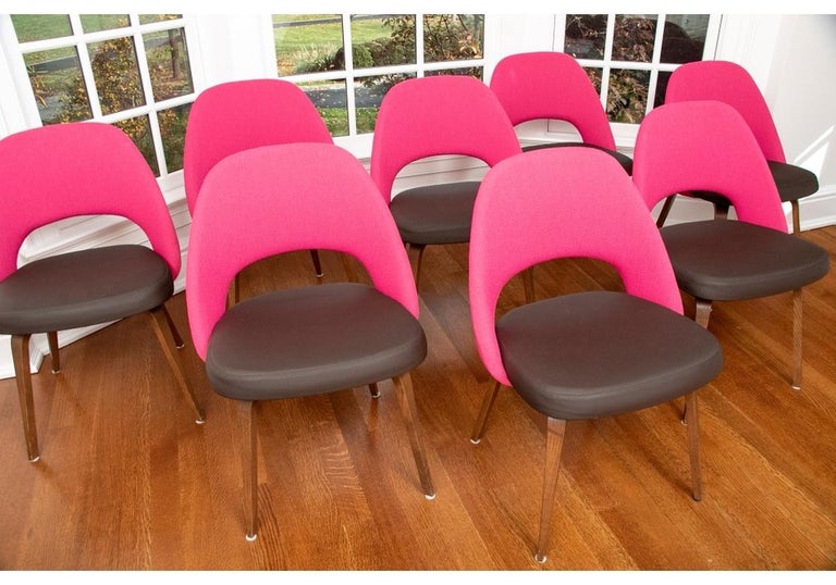Set of 8 Striking Two Tone Custom Chairs in Mid Century Style For Sale ...