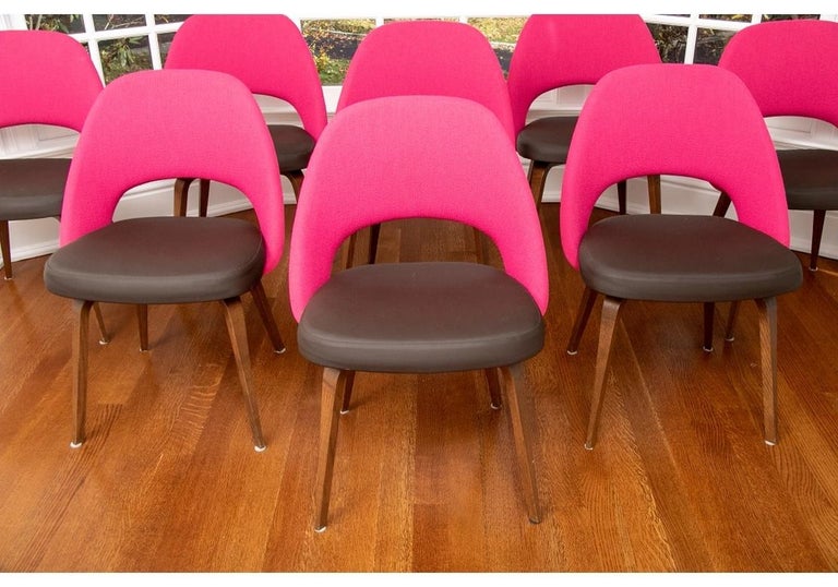 Set of 8 Striking Two Tone Custom Chairs in Mid Century Style For Sale ...