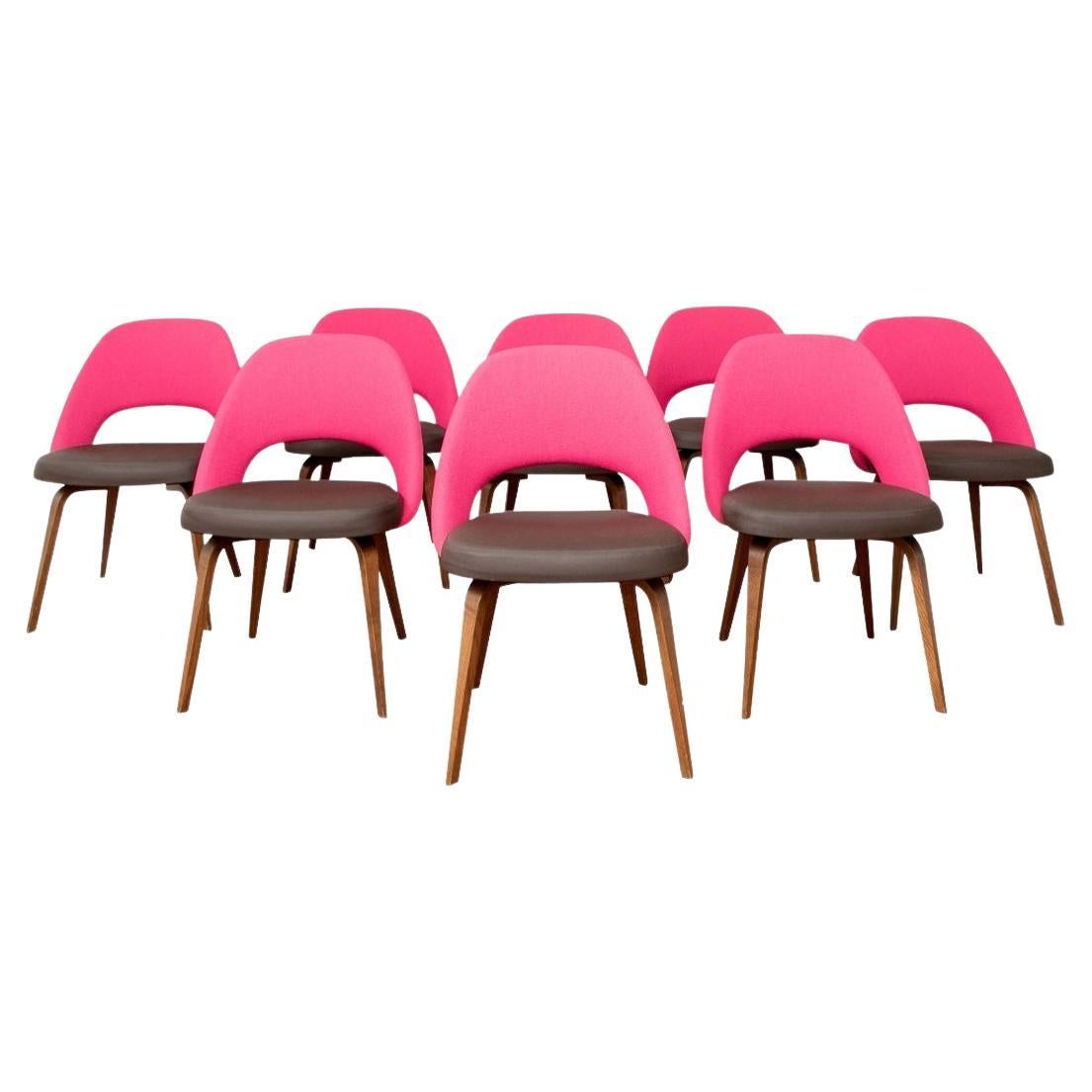 Set of Eight Mid-Century Painted Rattan Chairs at 1stDibs