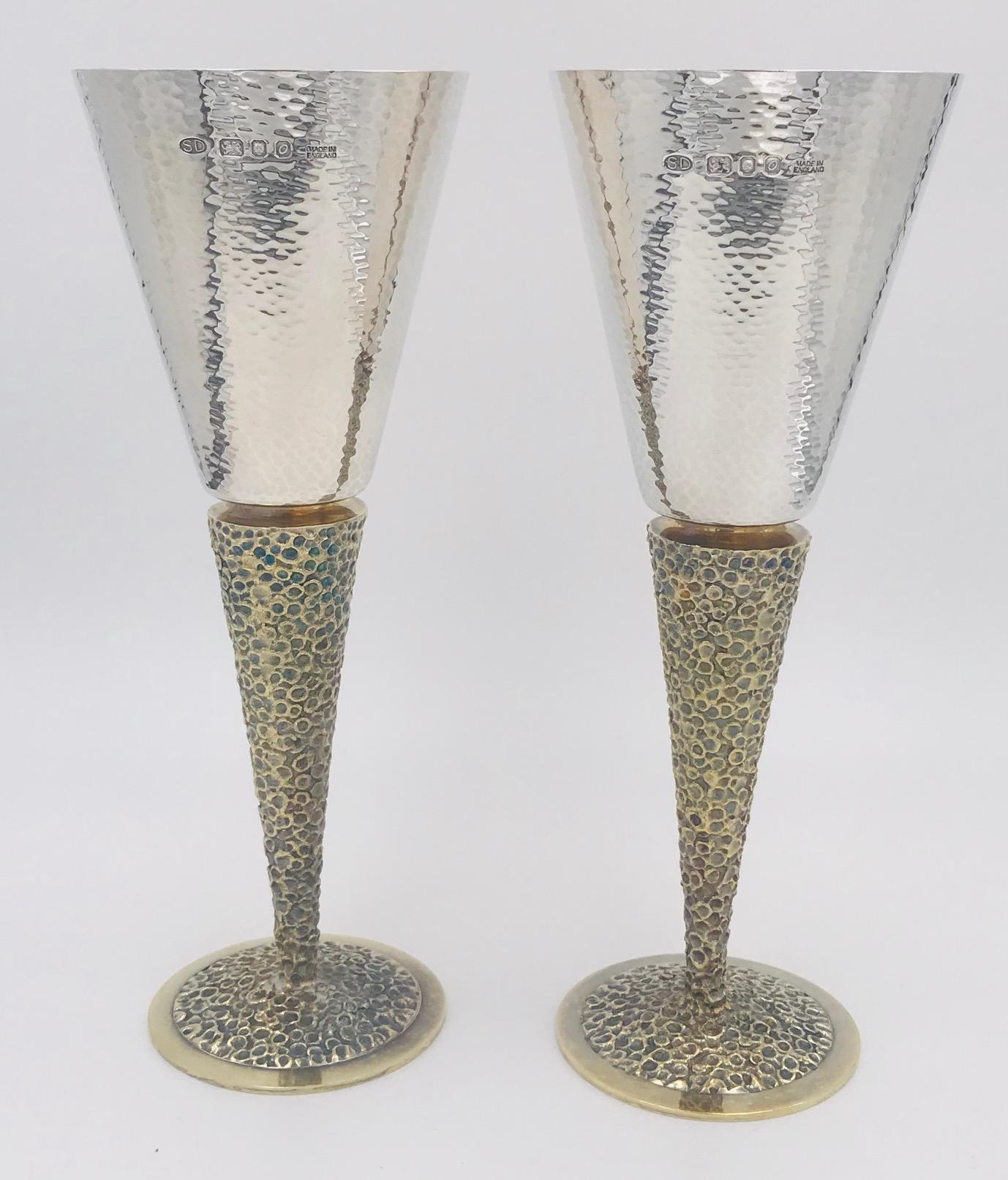 Set of 8 Stuart Devlin Silver Goblets at 1stDibs | silver goblets for sale