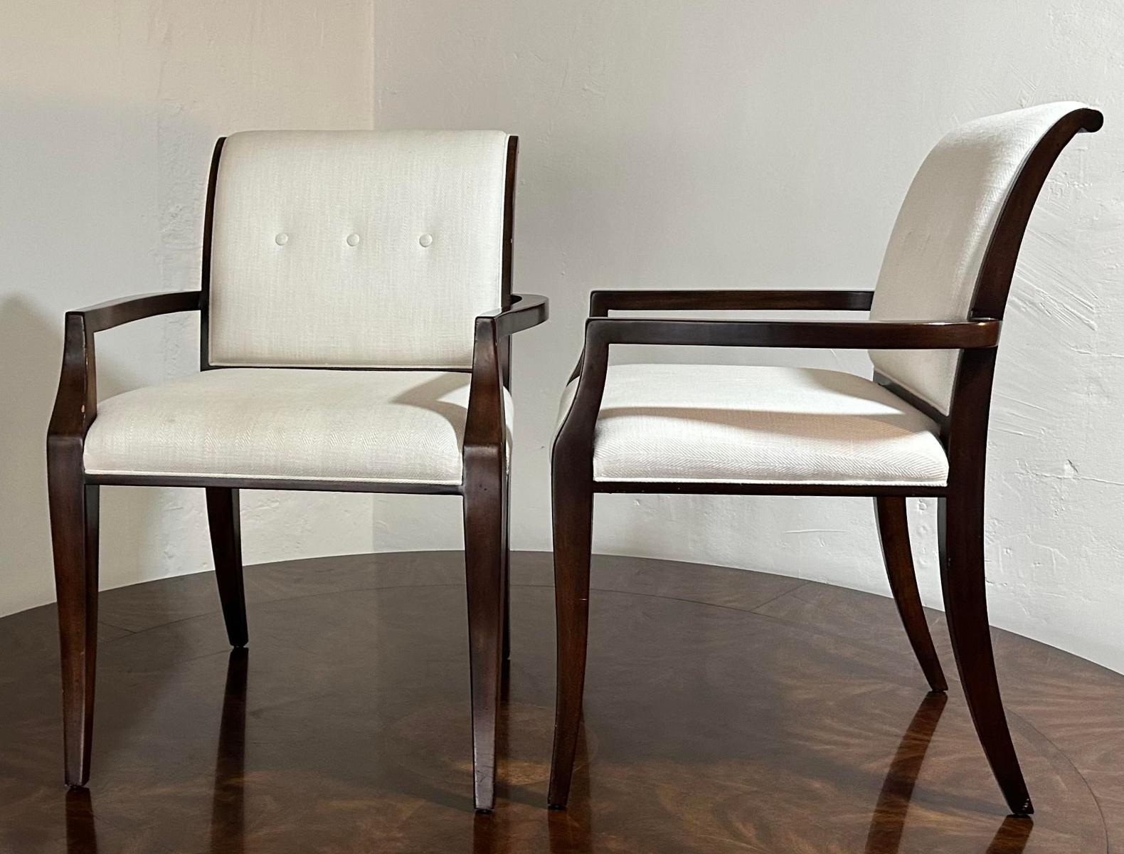 Set of 8 Theodore Alexander Mahogany Dining Chairs, Keno Bros ...