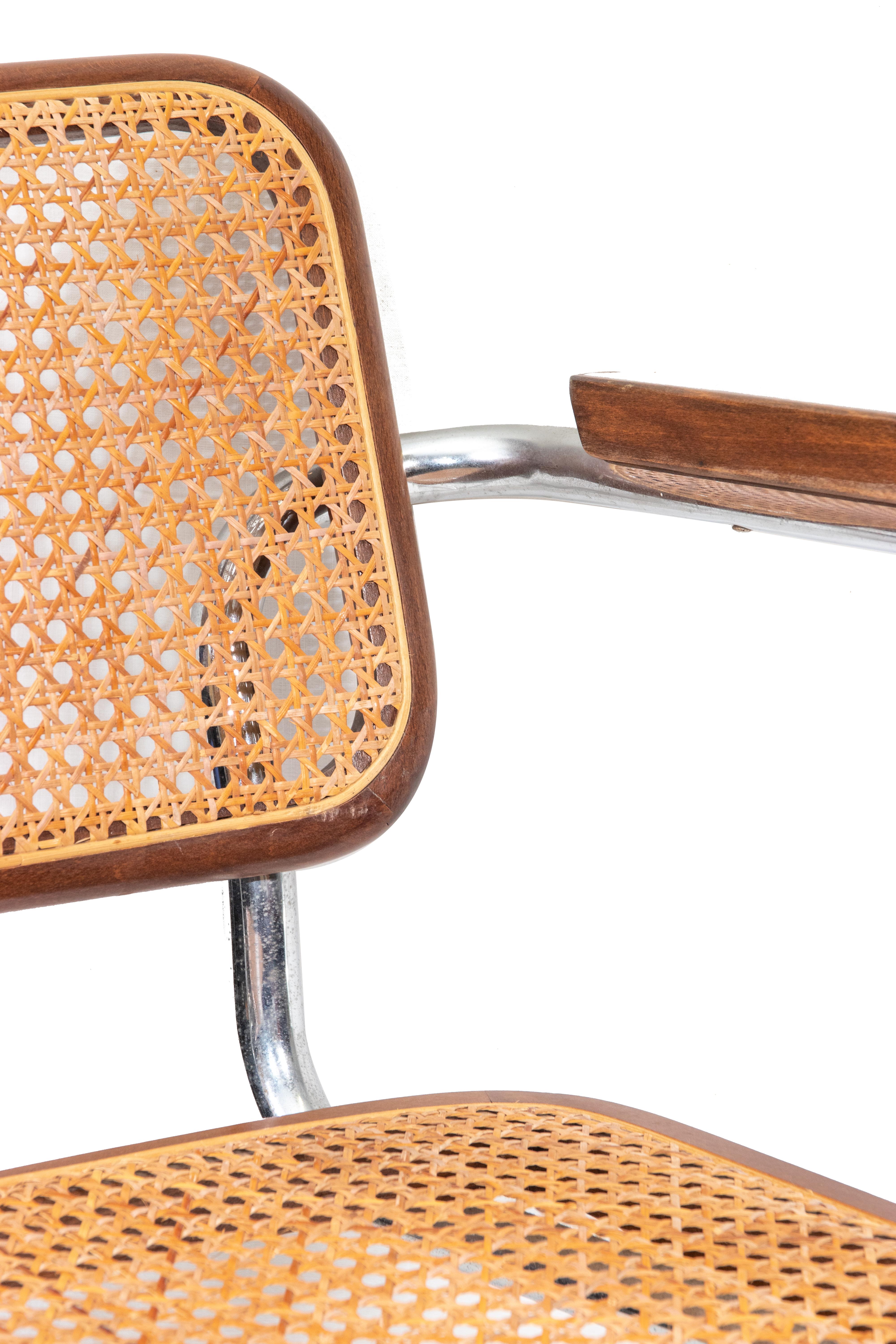 Set of 8 Vintage Cesca Chairs by Marcel Breuer, 1970s at 1stDibs