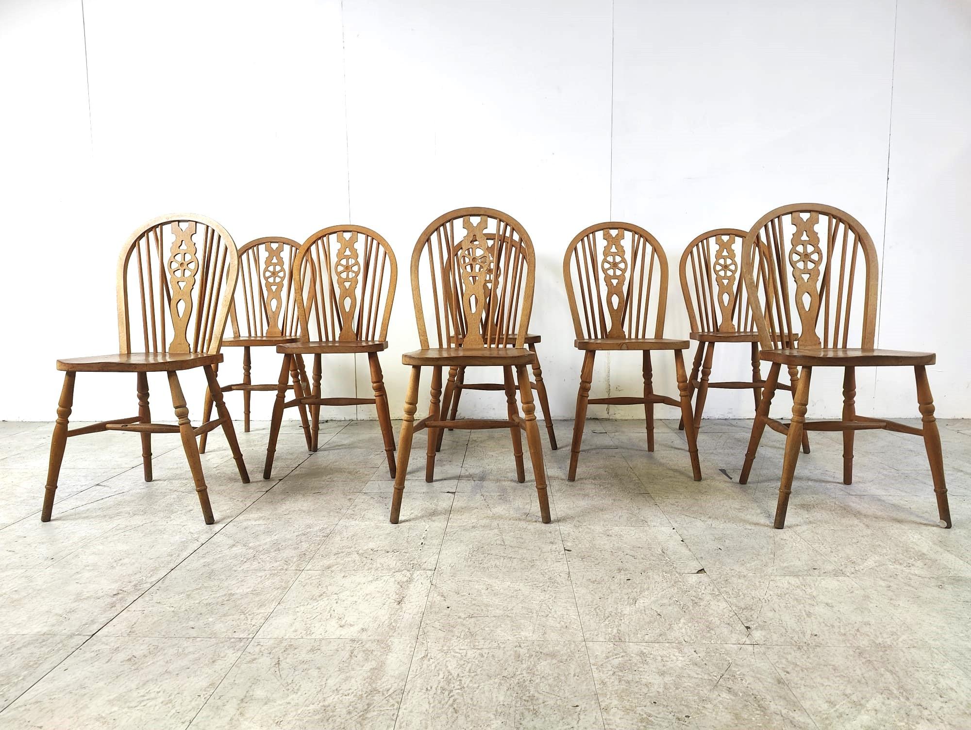 Set of 8 Vintage Ercol Dining Chairs , 1950's For Sale at 1stDibs