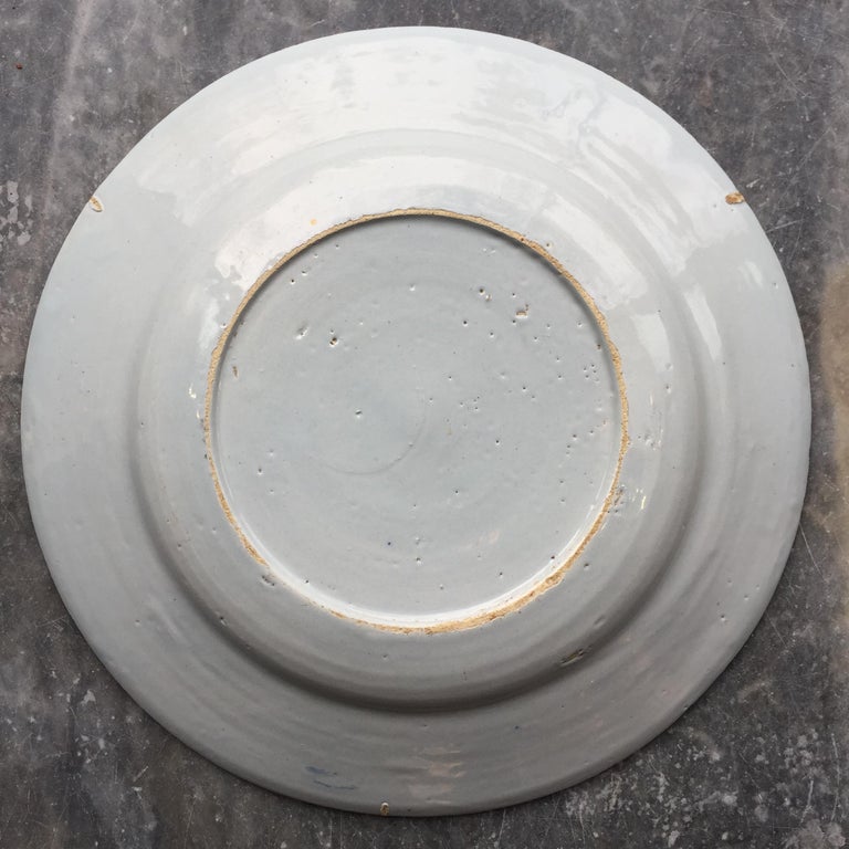 Set of 9 Dutch Delft Plates with Couples, 18th Century For Sale at 1stDibs