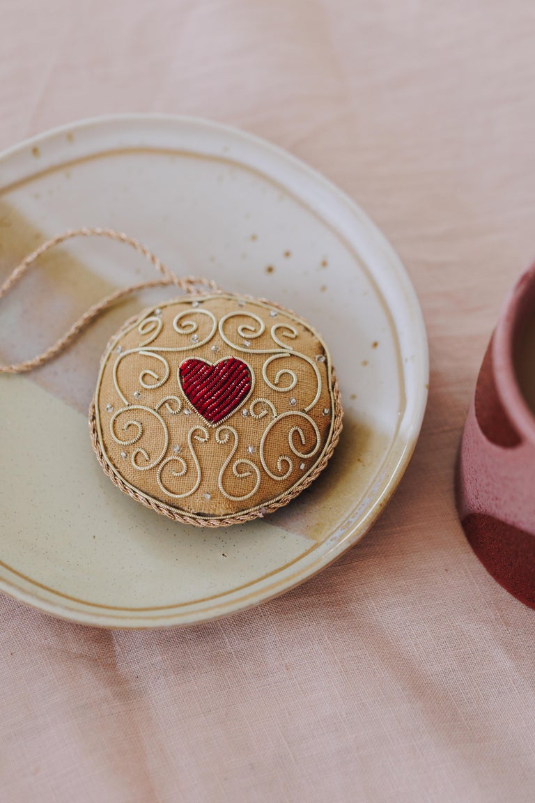 Set of 9 Limited Edition Artisan Irish Linen Jammie Biscuit Ornaments ...