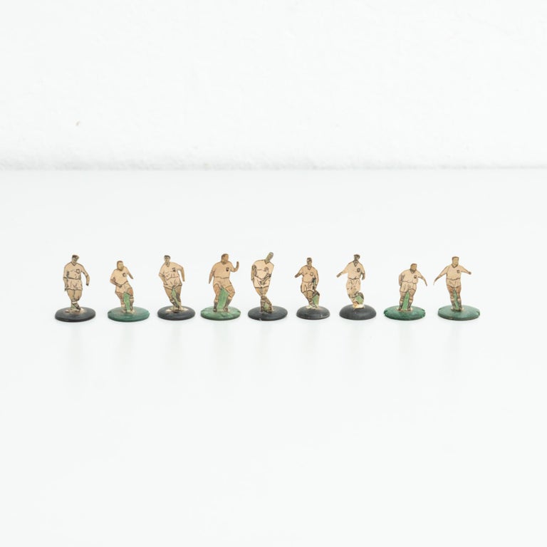 Set of 9 Traditional Antique Button Soccer Game Figures, circa 1950 For ...