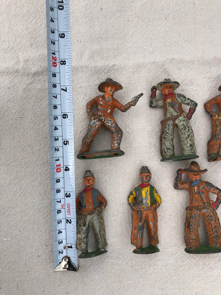 Sold-Set of Antique Lead Toy Cowboys, circa 1950 at 1stDibs