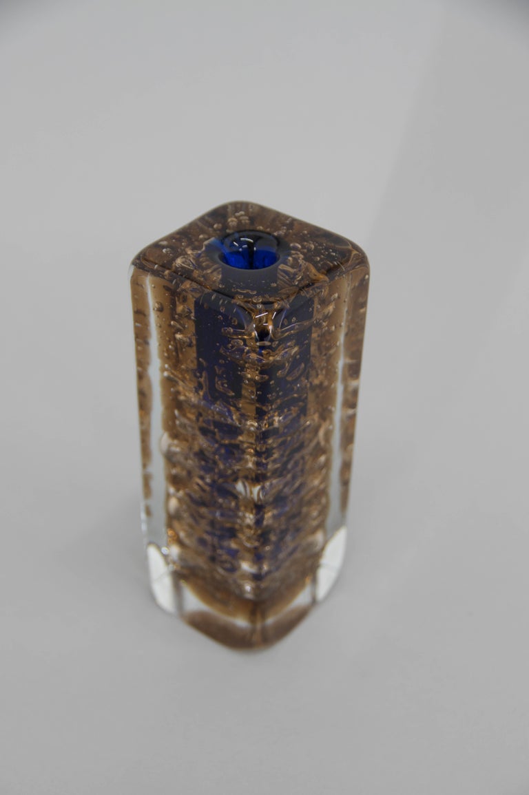 Set of Art Glass Vases by Frantisek Vizner for Skrdlovice, Czech, circa ...