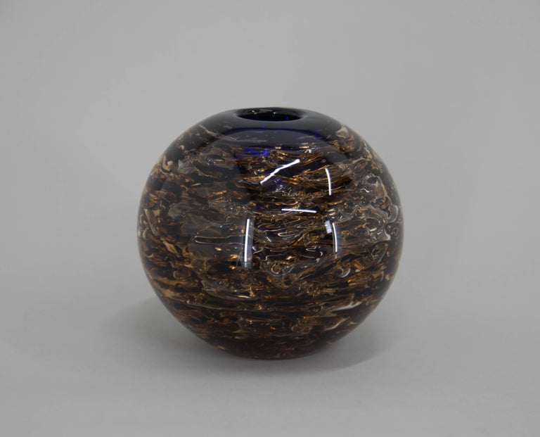 Set of Art Glass Vases by Frantisek Vizner for Skrdlovice, Czech, circa ...