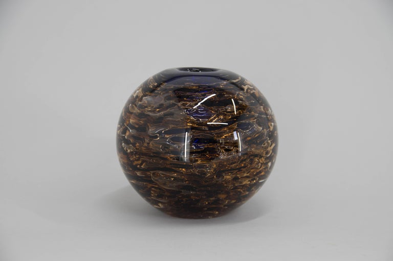 Set of Art Glass Vases by Frantisek Vizner for Skrdlovice, Czech, circa ...