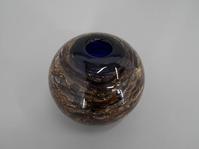 Set of Art Glass Vases by Frantisek Vizner for Skrdlovice, Czech, circa ...