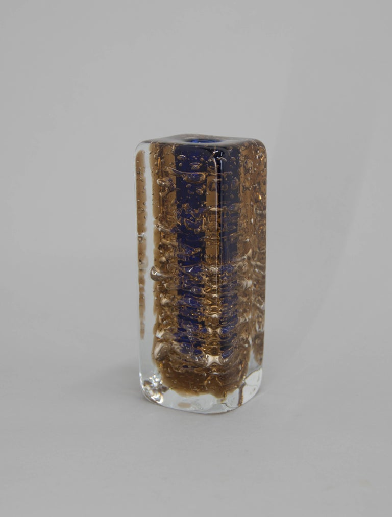 Set of Art Glass Vases by Frantisek Vizner for Skrdlovice, Czech, circa ...