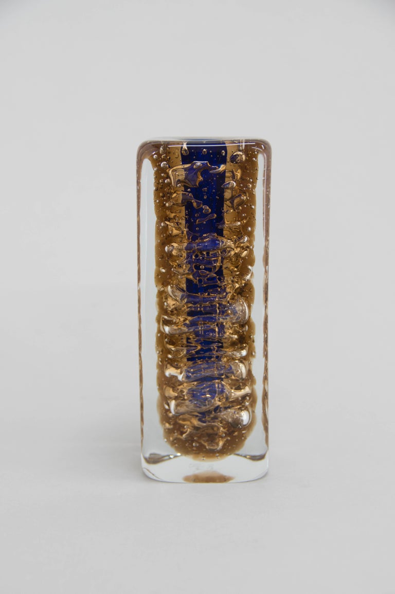 Set of Art Glass Vases by Frantisek Vizner for Skrdlovice, Czech, circa ...