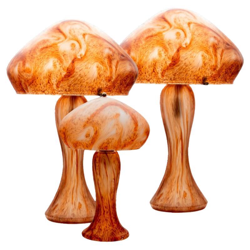 Large Art Nouveau Mushroom Hand Blown, Table Lamp, Daum, France, 1920 ...