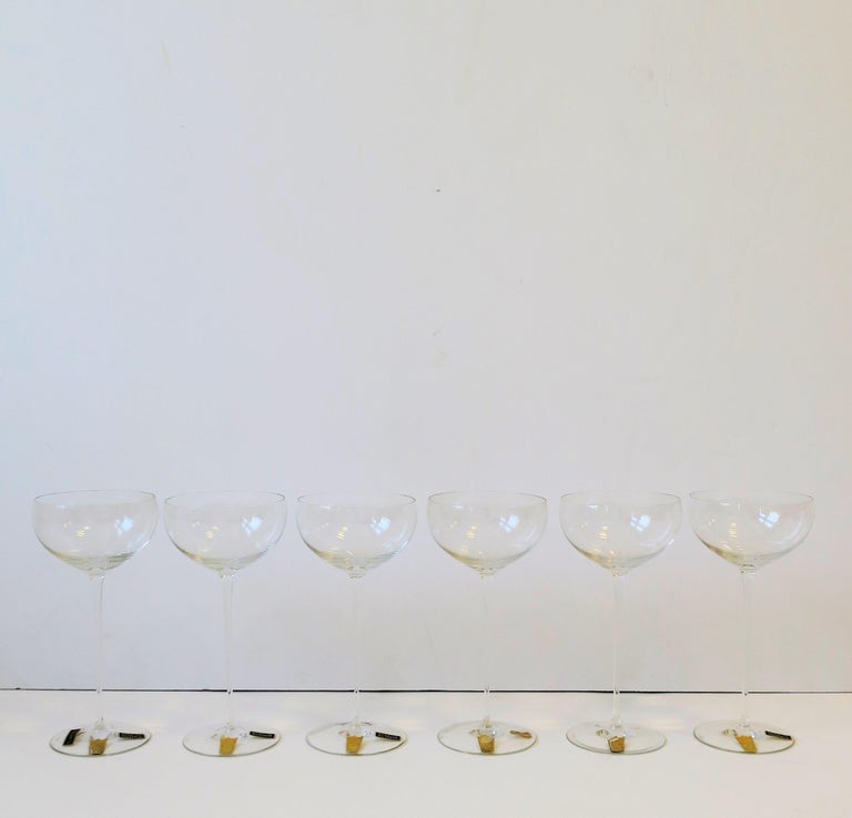 Set of 6 Austrian Champagne or Wine Glasses by Claus Josef Riedel at ...