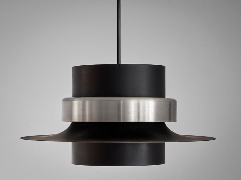 Set of Black Coated Metal Pendants For Sale at 1stDibs