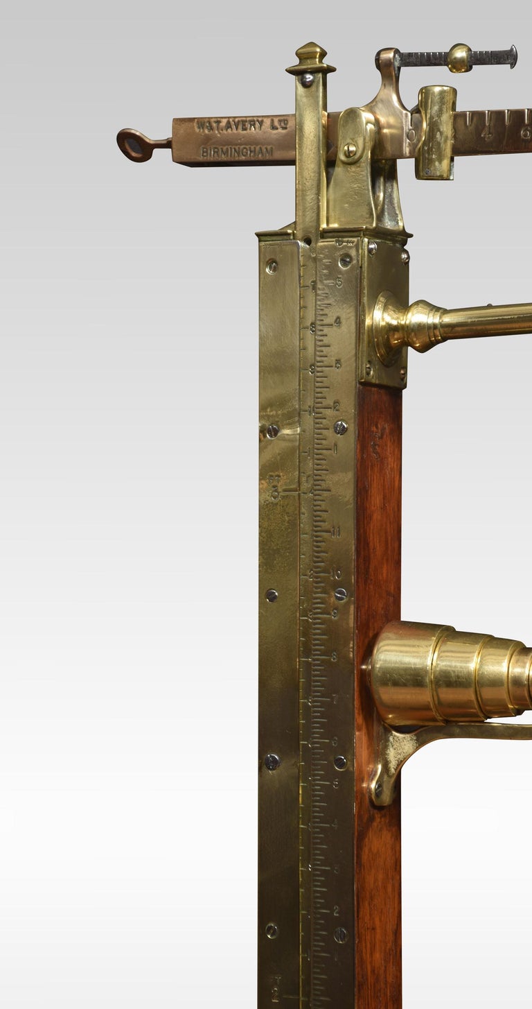 Set of Brass and Oak Avery Weighing Scales at 1stDibs