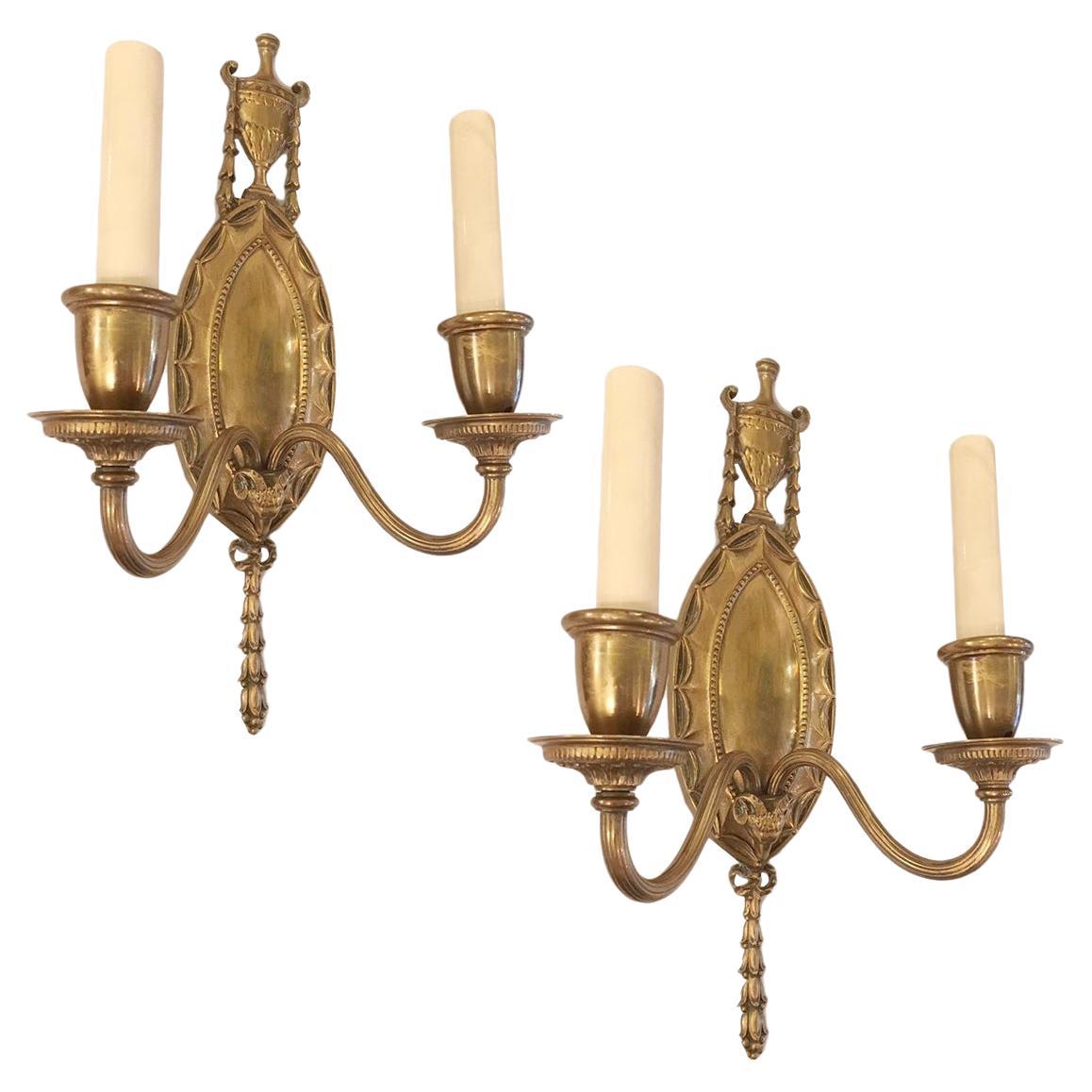 Set of Neoclassic Bronze Sconces with Painted Finish, Sold Per Pair For ...