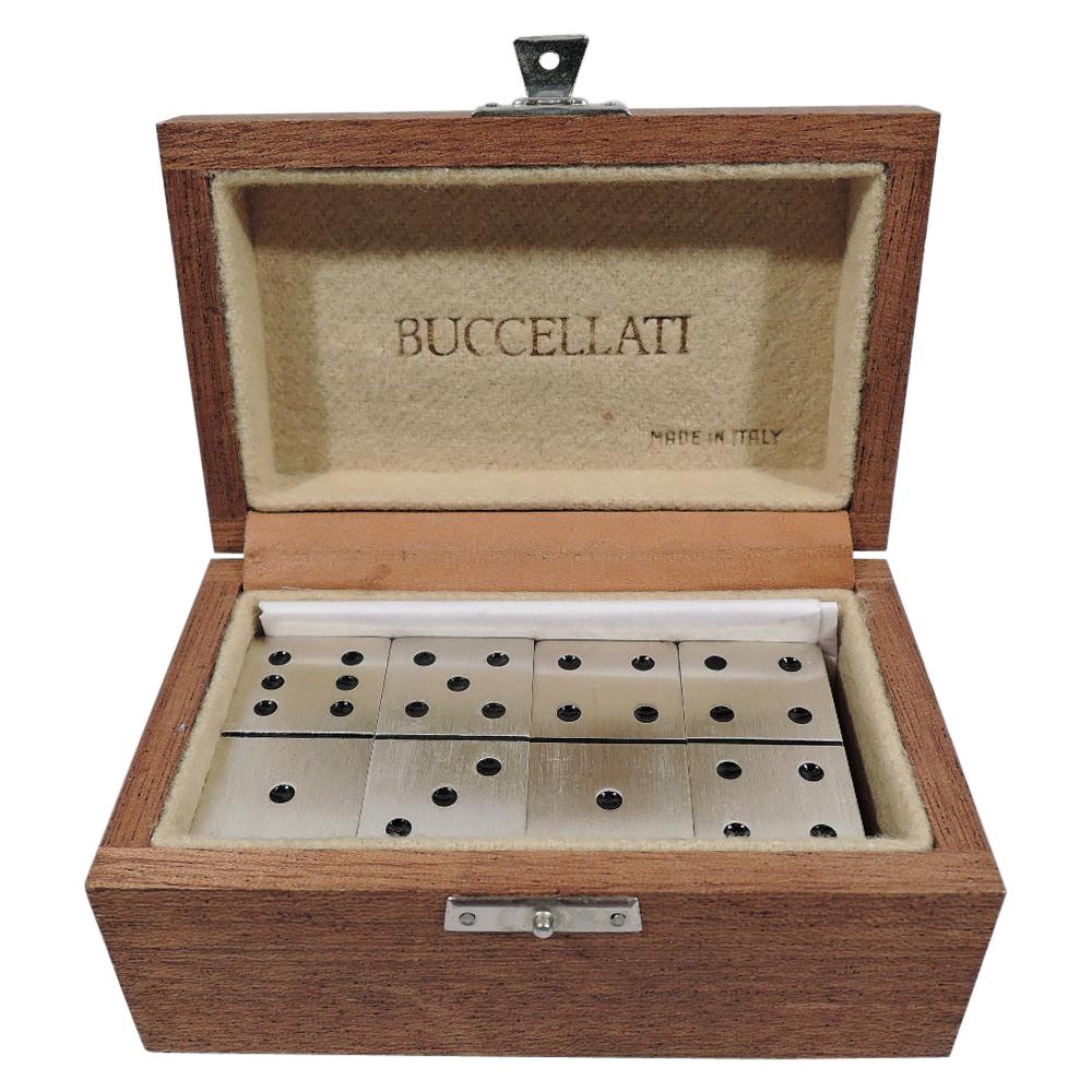Set of Buccellati Sterling Silver Dominoes in Original Case at 1stDibs