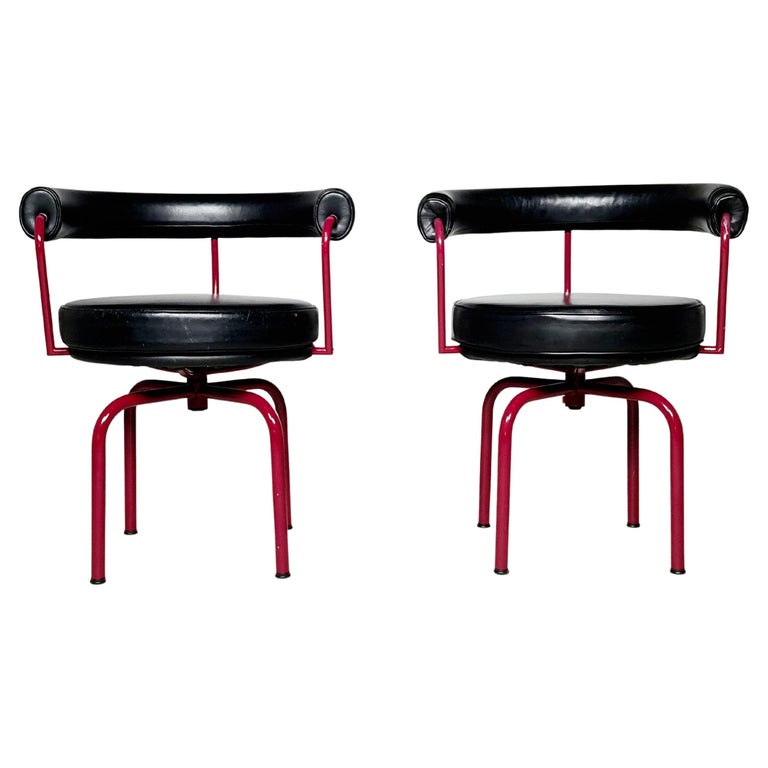 Set of Cassina LC7 Swivel Chairs by Charlotte Perriand, Le Corbusier ...