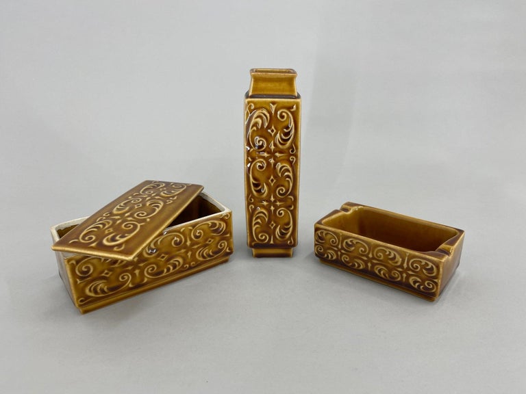 Set of Cerami Vase, Ashtray and Box by Ditmar Urbach, 1960's For Sale ...