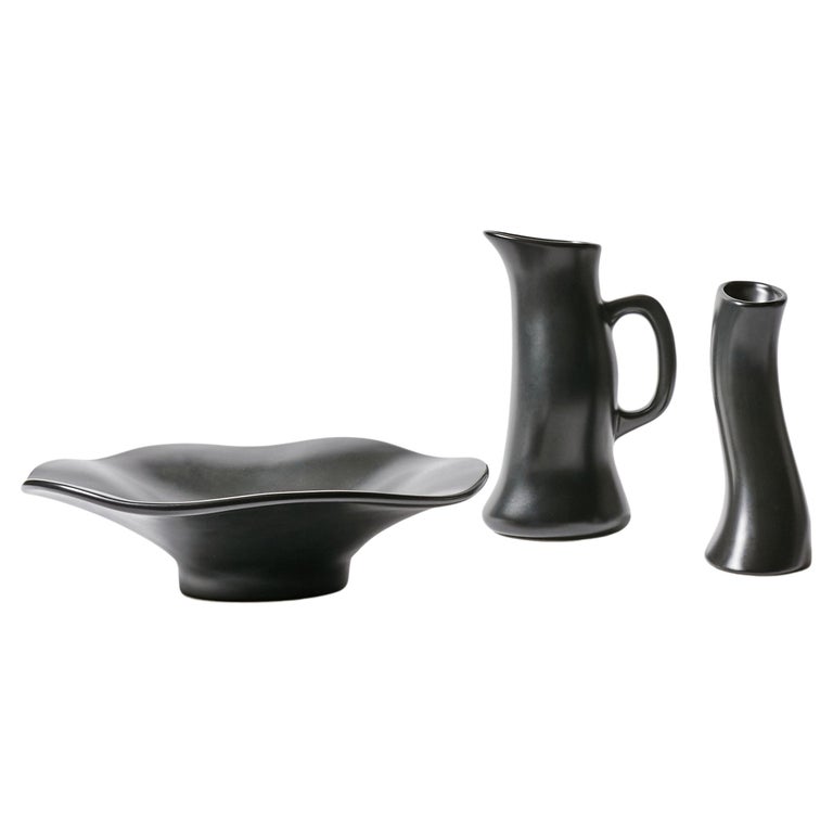 Set of Ceramic Fruit Bowl, Pitcher and Tall Vase Designed by Robert ...