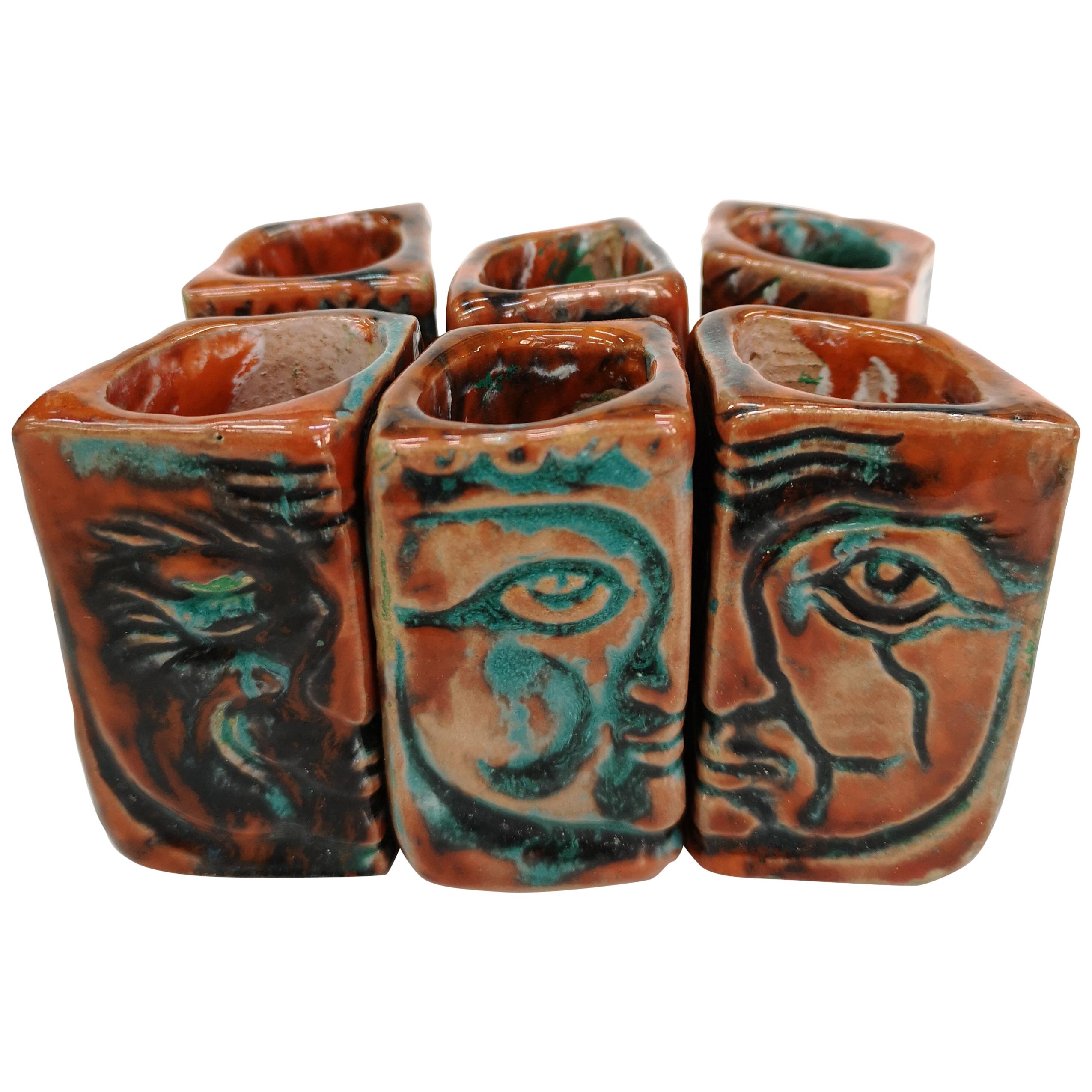 Mid-Century Modern Ceramic Espresso Set by Franco Pozzi For Sale at 1stDibs