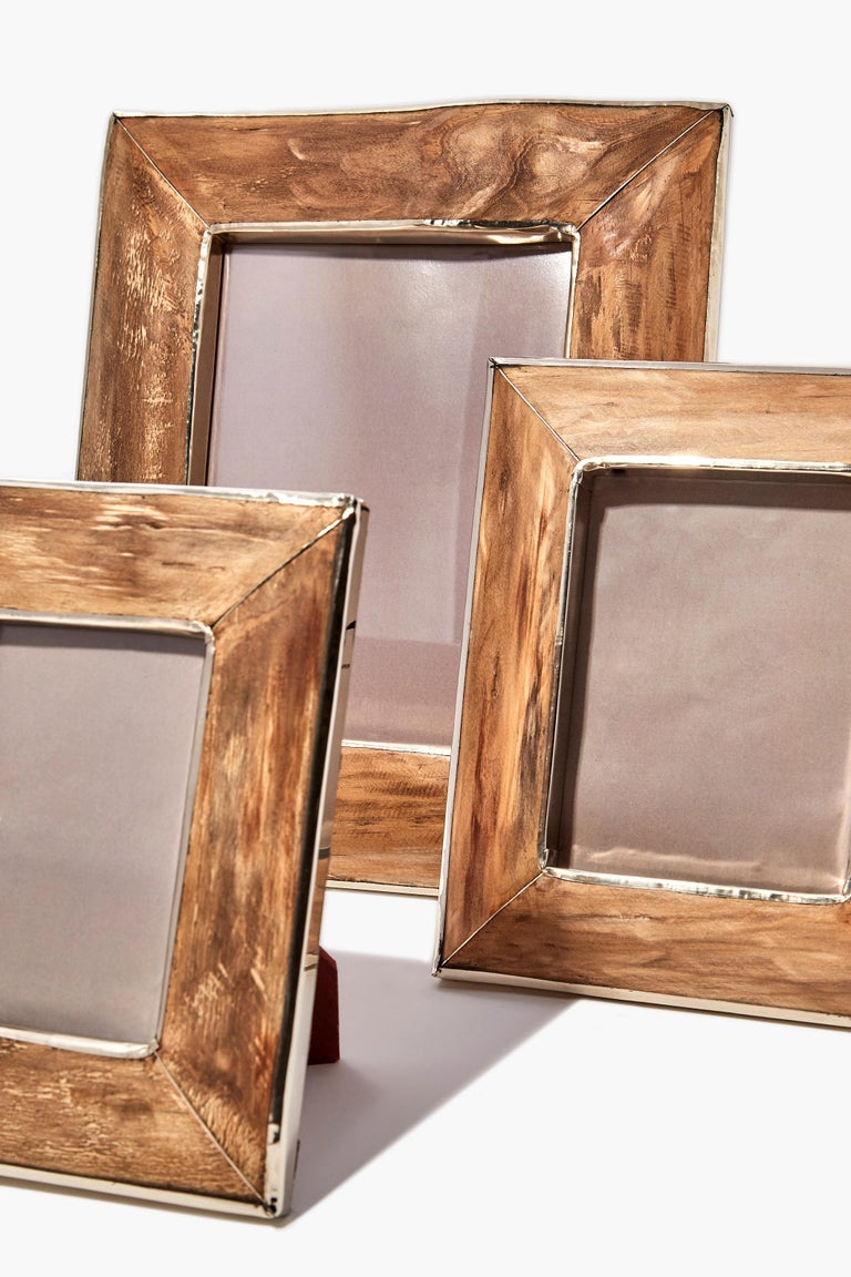 Set of Chalten Small, Medium and Large Wood and Alpaca Silver ...