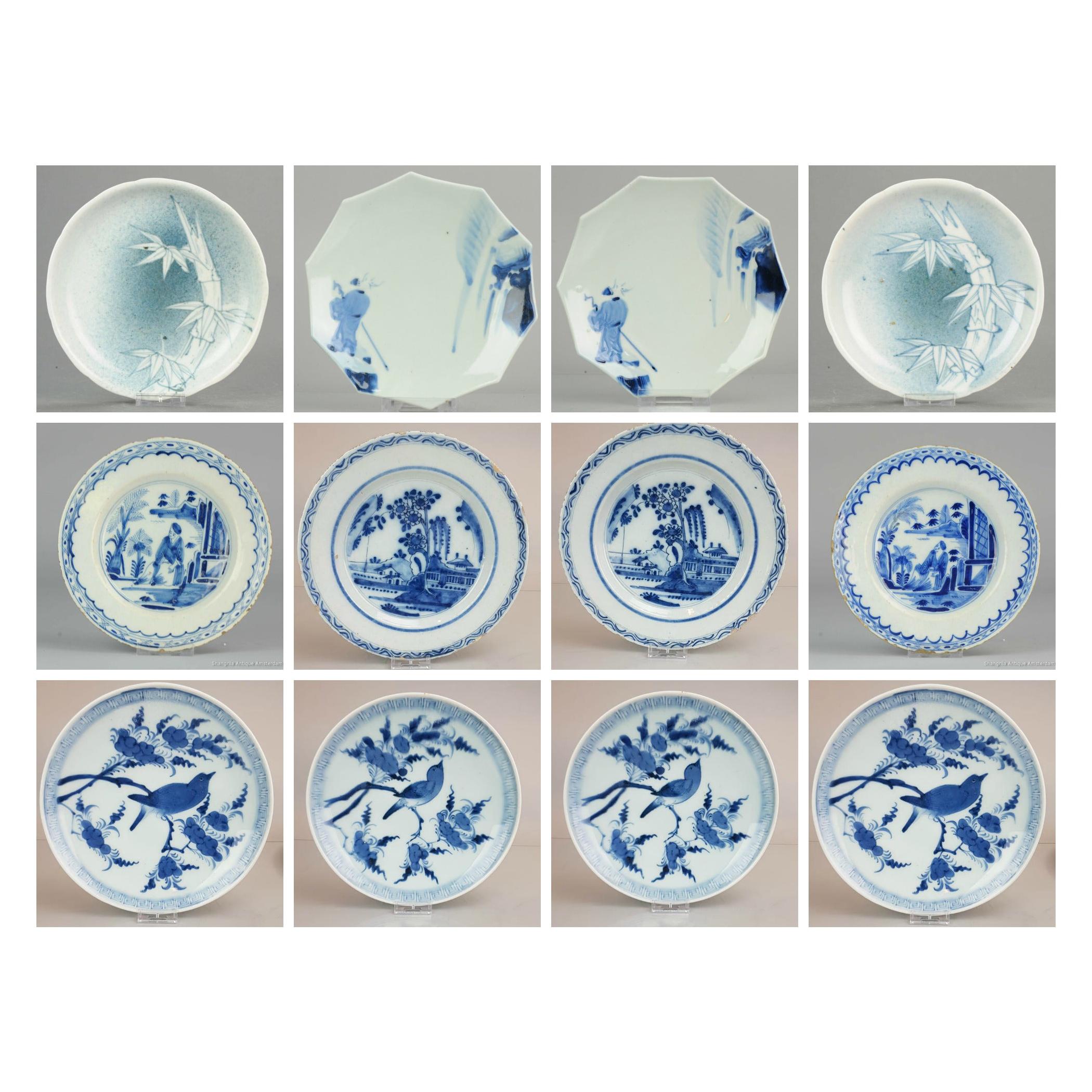 Set of Chinese Blue and White Plate for Wall Decoration Porcelain ...
