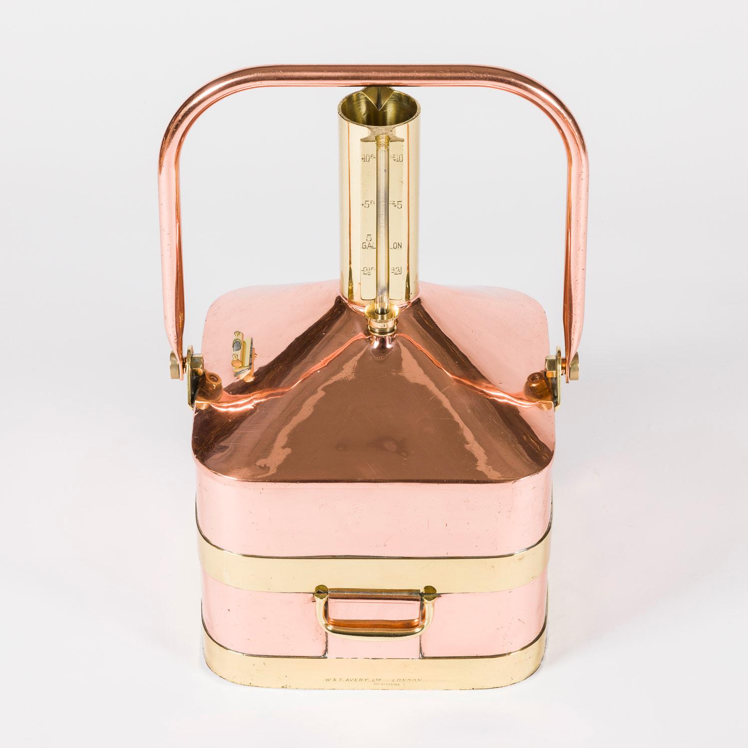 Set of copper imperial volume standard fuel measures by Avery For Sale ...